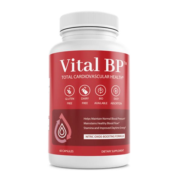 Vital BP Blood Health Support Supplement - Nitric Oxide - 60 Capsules ...