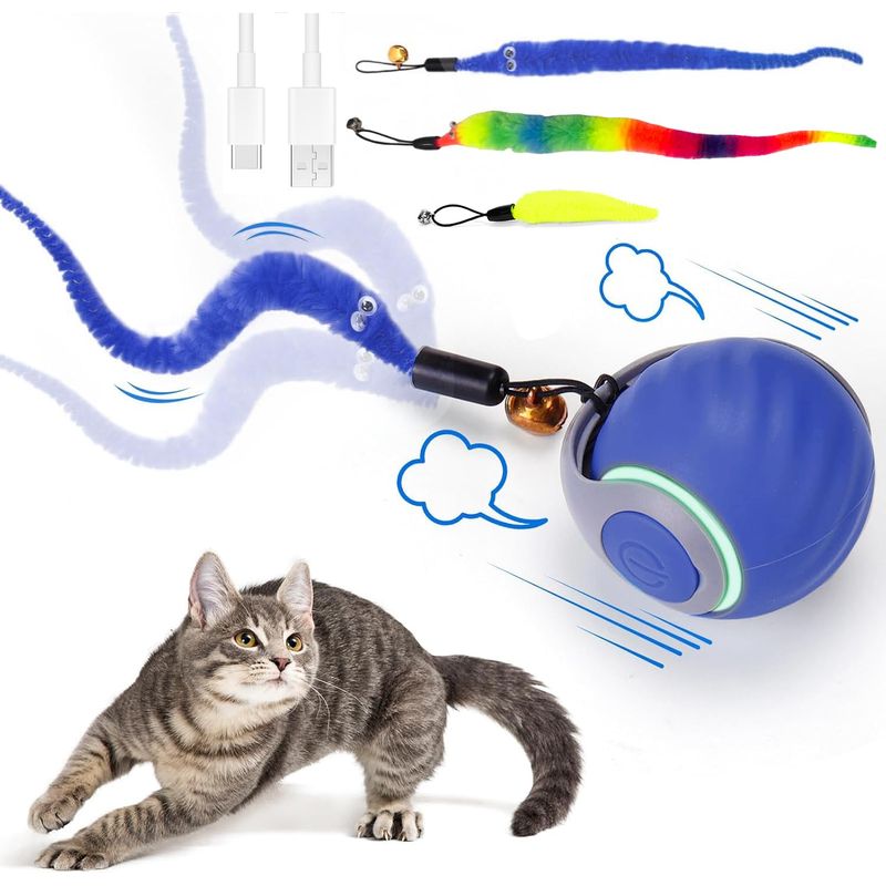Starnearby 2025 Chase Master Pro Cat Toy Interactive Cat Ball Electric ...