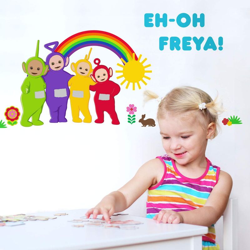 Personalised Teletubbies with rainbow wall sticker | Official ...