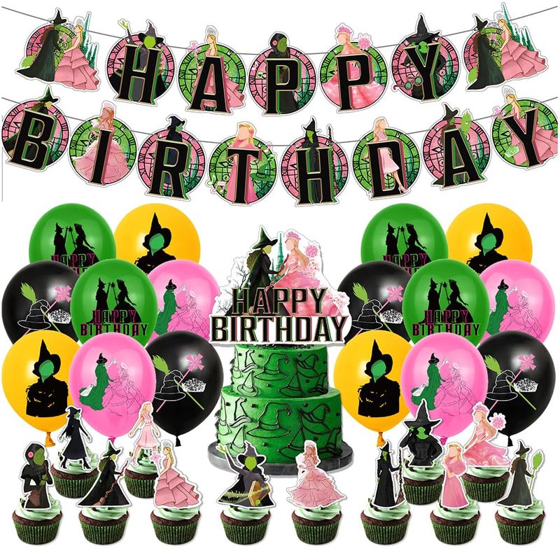30PCS Magic Witch Theme Birthday Decoration, Magic Witch Creative Party ...