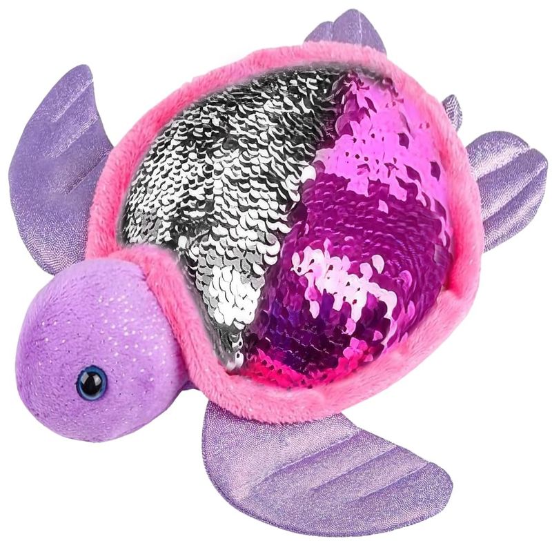 ArtCreativity Flip Sequin Sea Turtle Plush Toy, 1PC, Soft Stuffed Sea ...