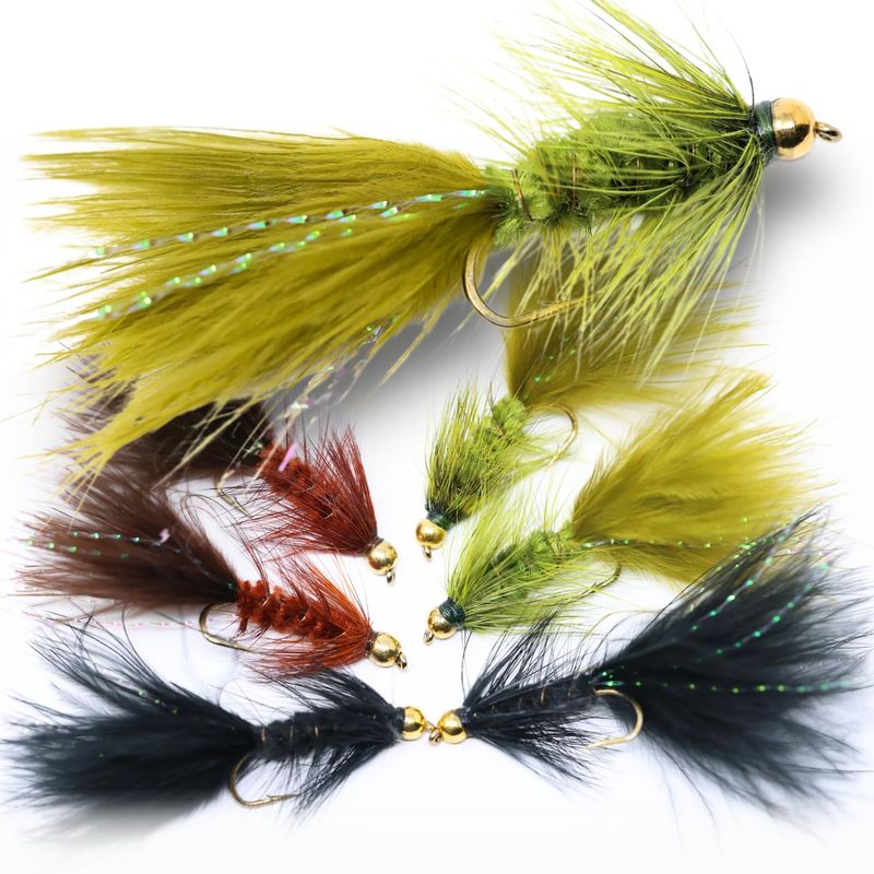 Woolly Bugger Streamer Assortment for Trout Fly Fishing (Assortment ...
