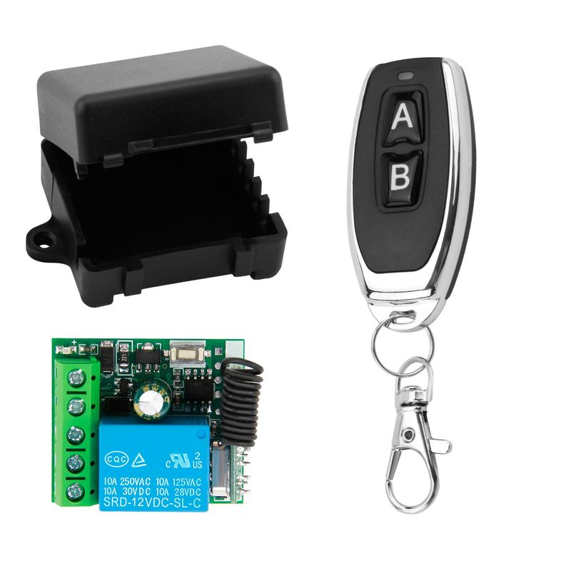 DC 12V Remote Control Switch 433Mhz, RF 10A Wireless Relay Receiver ...