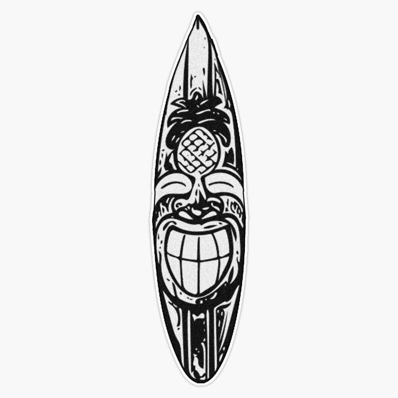 Tiki Surfboard Vinyl Waterproof Sticker Decal Car Laptop Wall Window ...