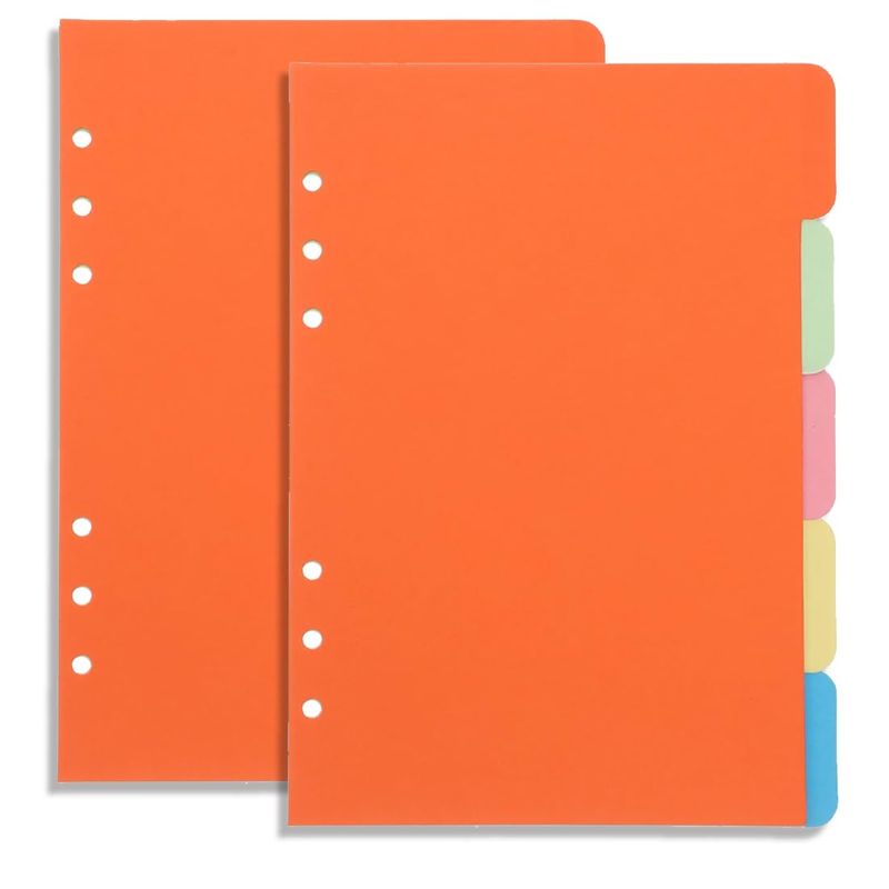 CRLLDPM Pack of 10 A5 Index Dividers for Folders, Coloured Dividers ...