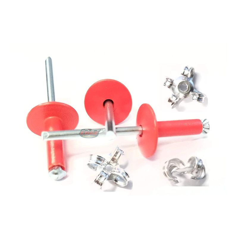 Racer's Speed Shop Red 3/16" Rivet Large Head Exploding Banana Peel ...