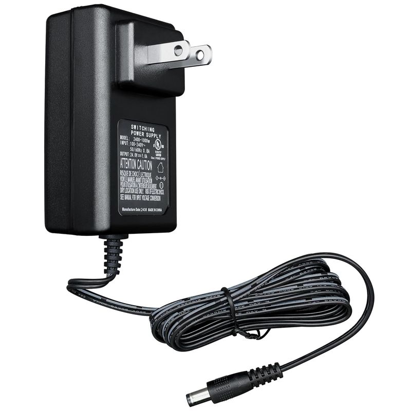 UL Listed 24V 1A 6ft AC Adapter, 100-240V AC to DC 24V 1000mA 24W ...