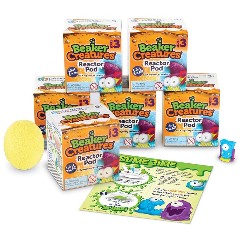 Learning Resources Beaker Creatures Series 3 - 6-Pack of Pods, Ages 5 ...