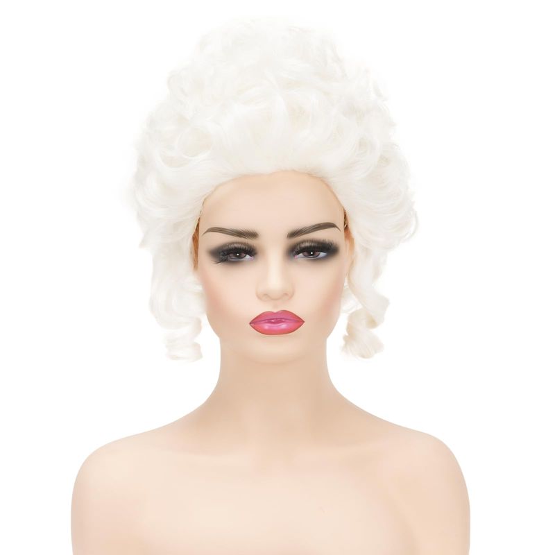 Daiaces Victorian Wig for Women White Marie Antoinette Wigs,Vintage ...