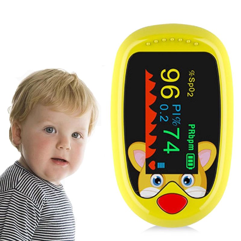 Pediatric Pulse Oximeter, Pulse Oximeter Oxygen Monitor Finger For Kids ...