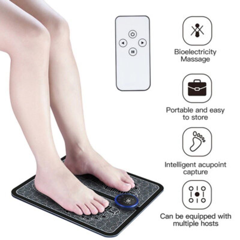 Portable Electric Foot Massager Pad Blood Circulation Muscle Stimulator ...