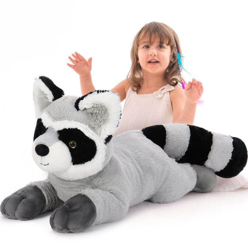 BENINY Giant Raccoon Plush Stuffed Animal 30" - Oversized Raccoon ...