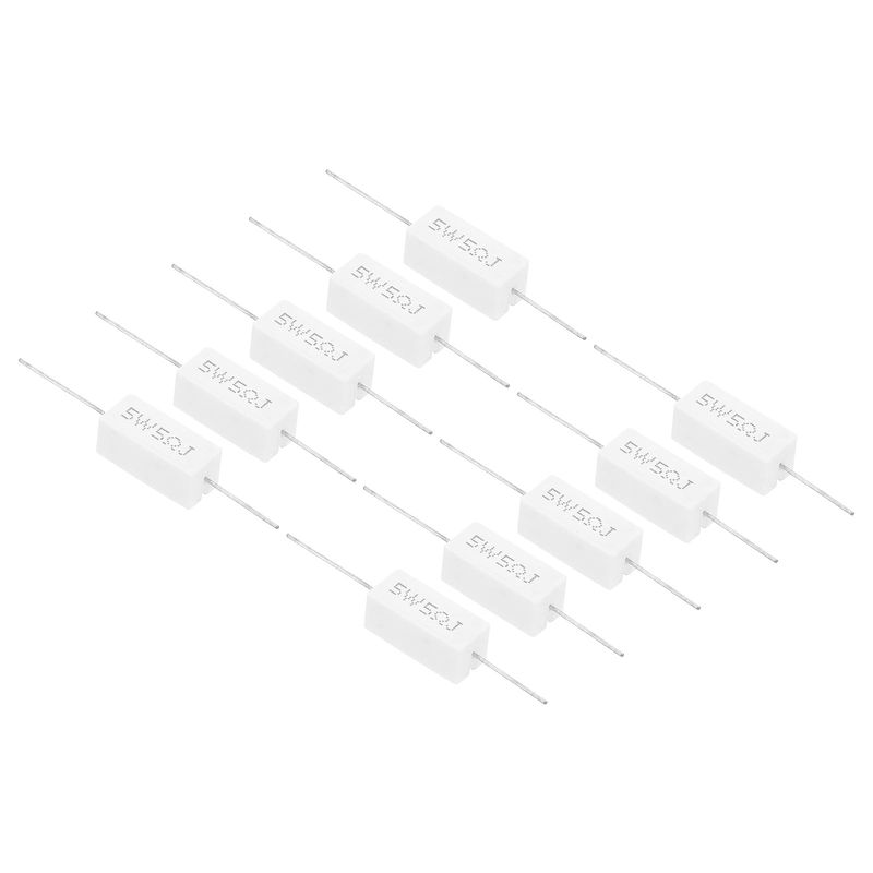 PATIKIL 5 Ohm Resistor 10 Pack 5W Ceramic Cement Resistor Power Adapter ...