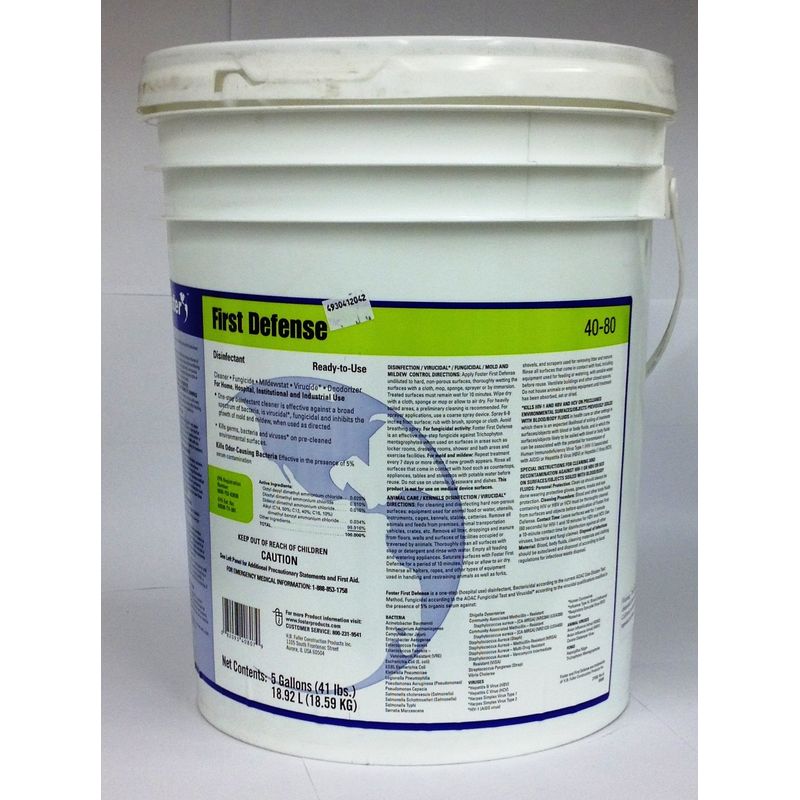 Foster Products - Disinfectant - First Defense 40-80 - 5 Gallon Pail ...