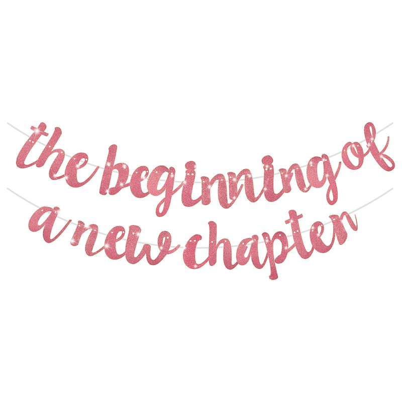 AOZUO The Beginning of A New Chapter Banner, Glitter Farewell Party ...