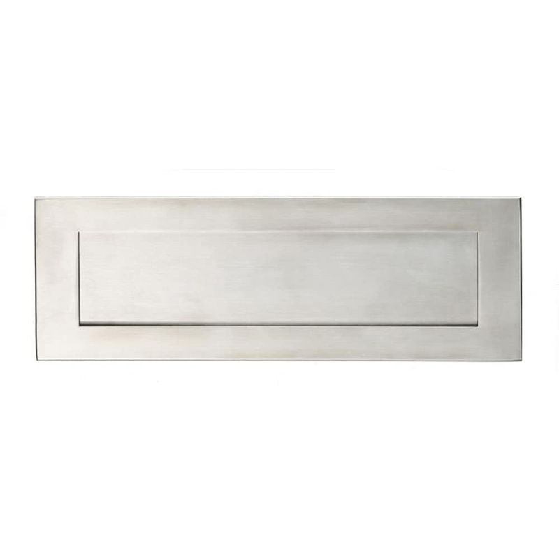 Sprung Inward Opening Letterbox Plate - 275mm Fixing Centres - Satin ...