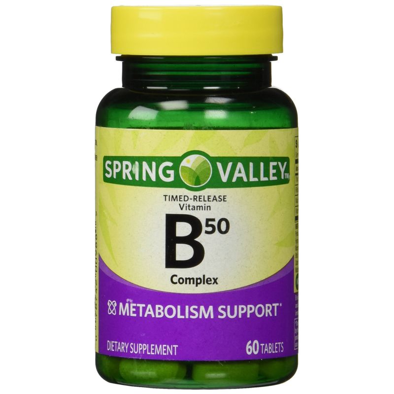 Spring Valley - Vitamin B-Complex B50, Timed Release, 60 Tablets ...