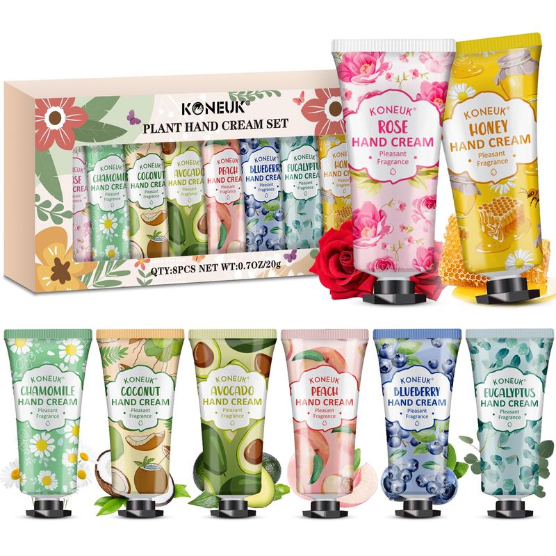 KONEUK 8 Pack Hand Cream Gifts Set For Women, Mini Hand Lotion Travel ...