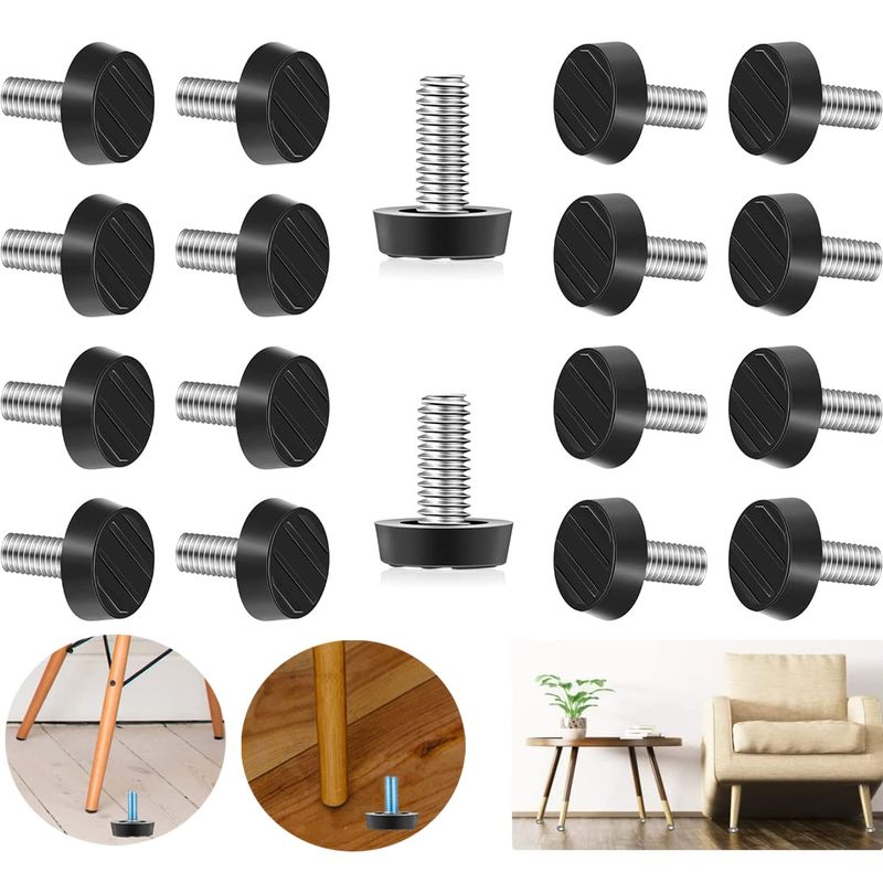 DUDUA 20 Pcs Adjustable Table Foot Furniture Feet Leveling Glides for ...
