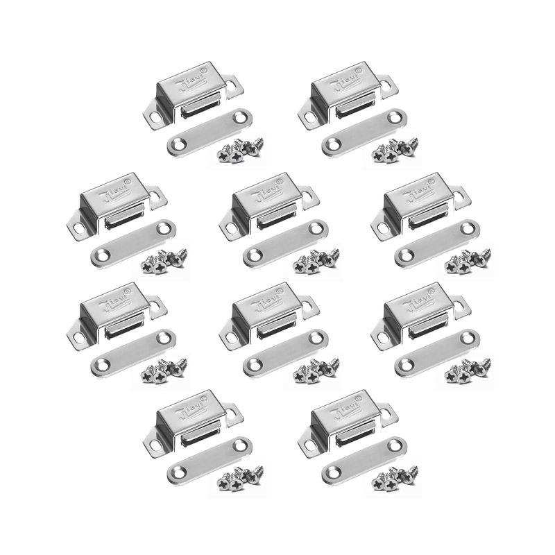 YFFSFDC 10pcs Strong Small Magnetic Catch Latches with Screws Stainless ...