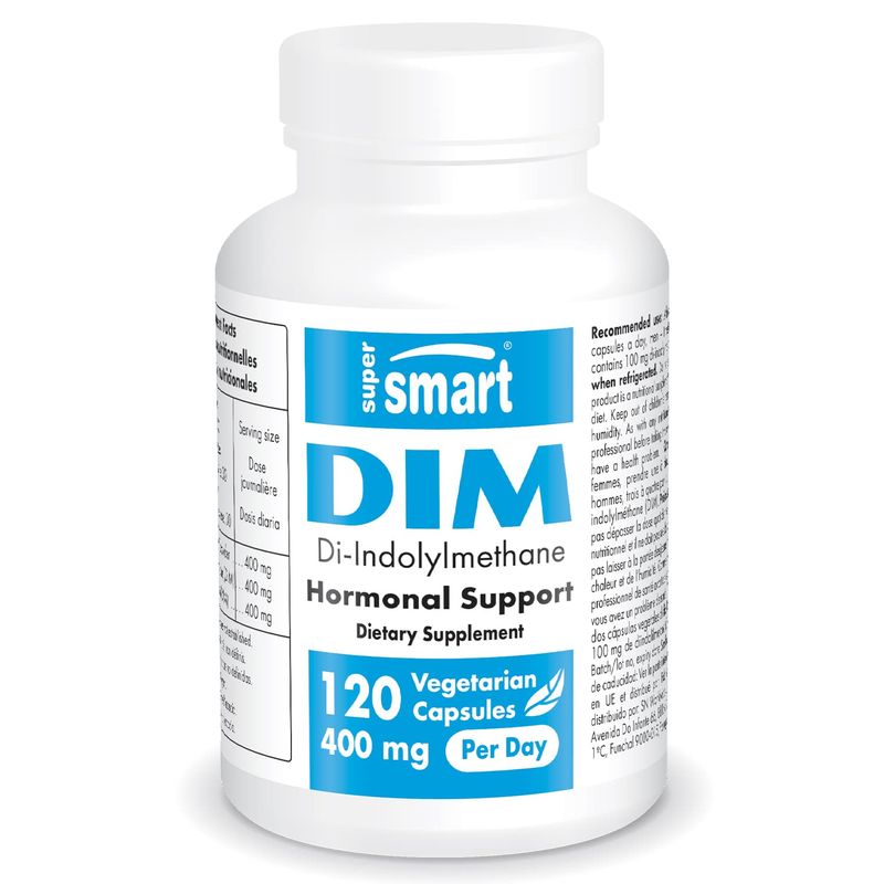 Supersmart - DIM Supplement 400mg per Day (Diindolylmethane) - Natural ...