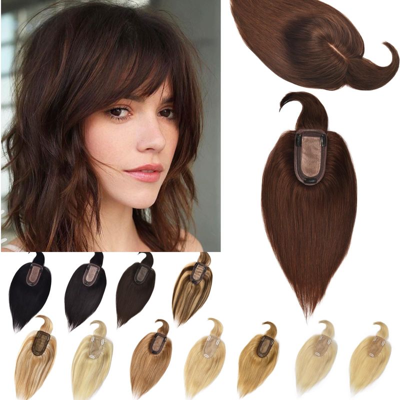 RICH BRIA Hair Toppers for Women with Thinning Hair Real Human Hair ...