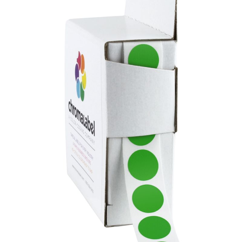 ChromaLabel 1/2 Inch Round Colored Stickers, Permanent Sticky Dots ...