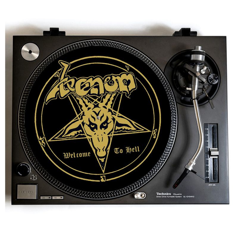 VENOM Turntable Slipmat for Vinyl Records 12" DJ Slip Mat death black ...