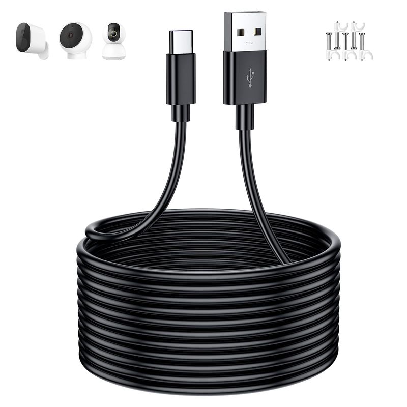USB Type C Cable, 3M USB A to USB C Cable, Security Camera Power Supply ...