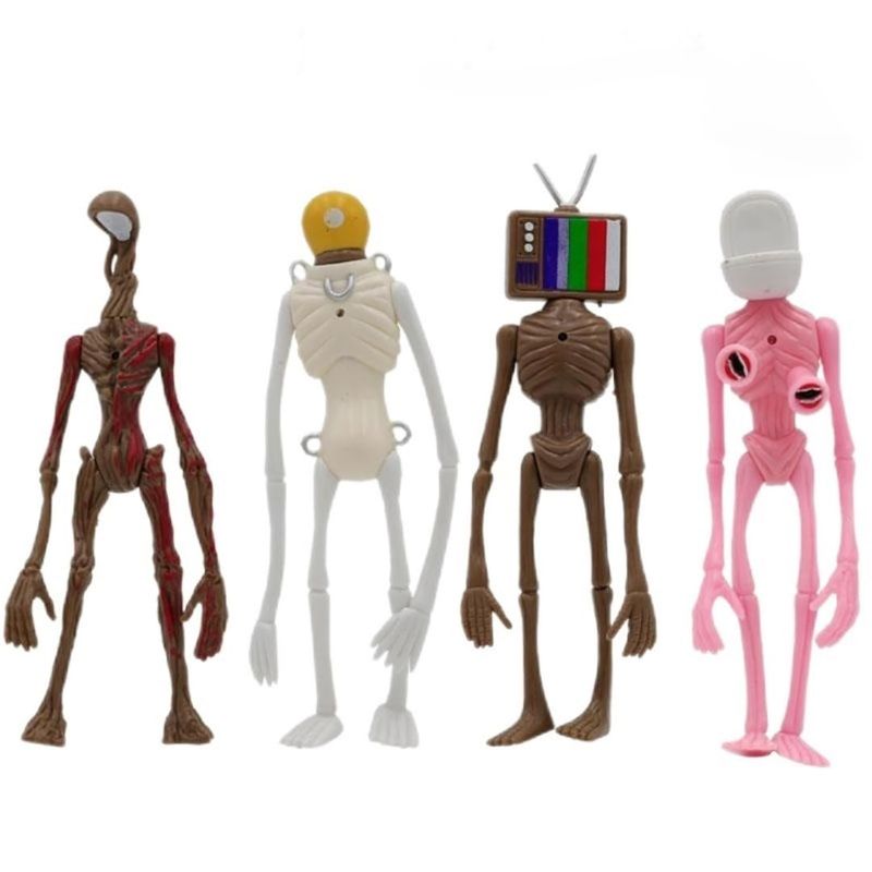 Rainbow snail Siren Head Toys Action Figure(4pcs),Model Doll Gift for ...