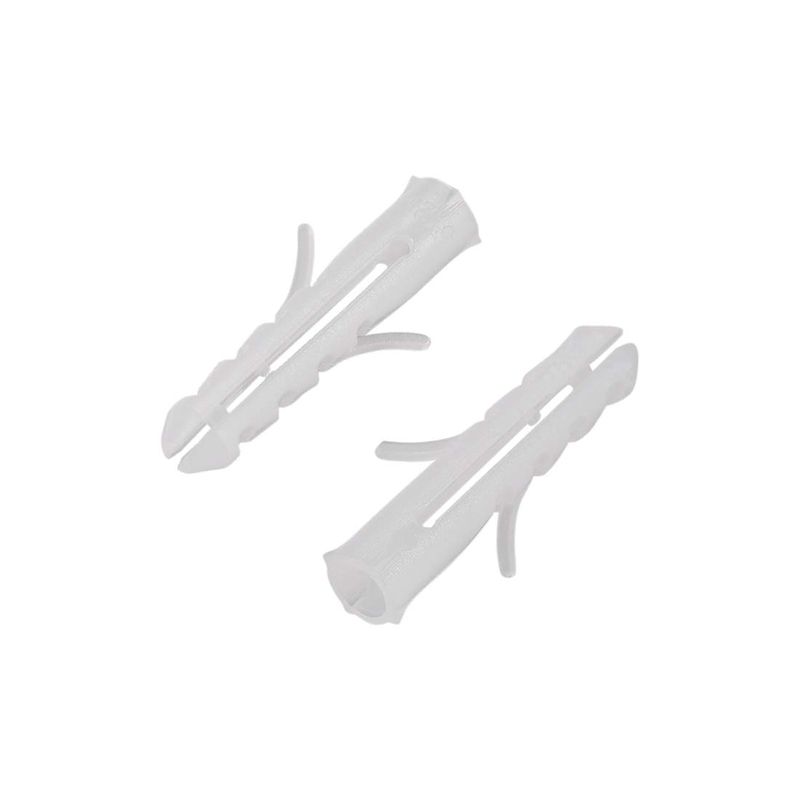 uxcell Plastic Expansion Pipe Frame Fixing Tube White Plastic 5x25mm ...