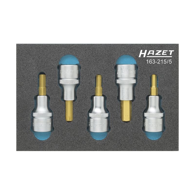 HAZET 163-215/5 Hexagon Profile Screwdriver Socket Set - CVD-Tin Coated - Online Marketplace ...