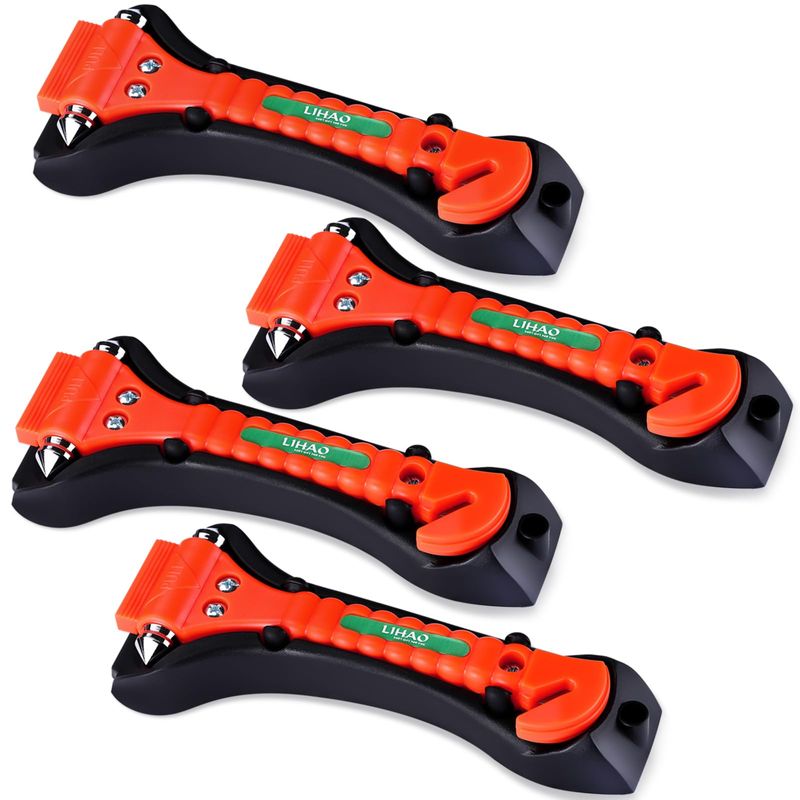 LIHAO Rescue Hammer, Set of 4, Escape Hammer for Car, Glass, Breaking ...