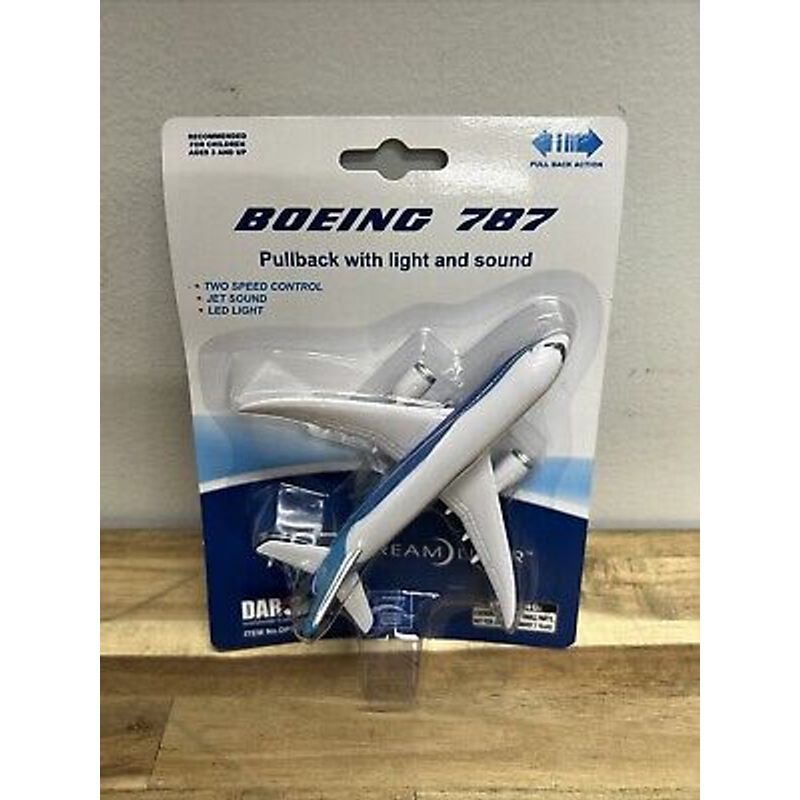 Daron Boeing 787 Dream Liner Pull Back with Light & Sound Toy Airplane Sealed P5 - Online ...
