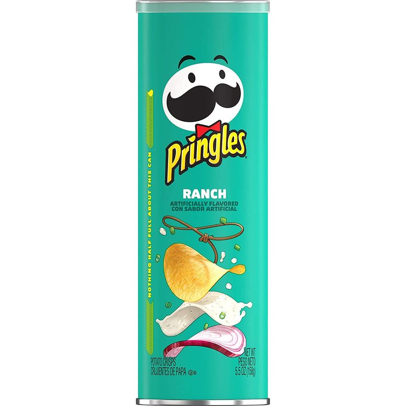 Pringles Potato Crisps Ranch, 5.9 oz Can (Pack of 12) - Online ...