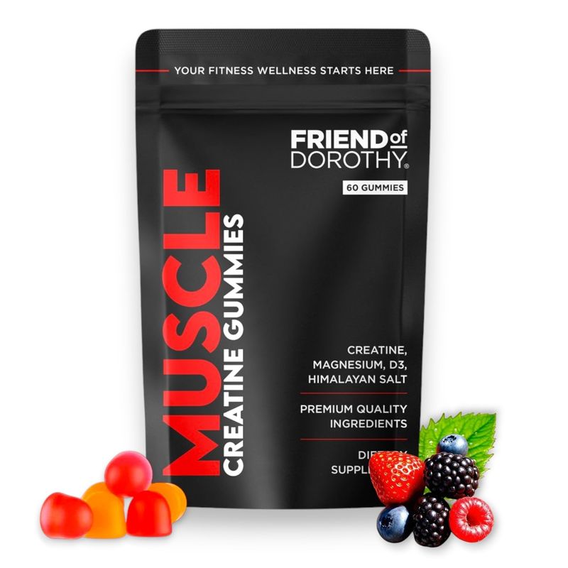Muscle Gummies – 60 Creatine Gummies, Magnesium & Vitamin D3 for Muscle ...