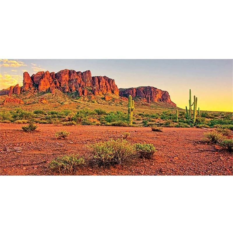 AWERT 48x24 inches Reptile Habitat Background Sky Oasis Mountain Cactus ...