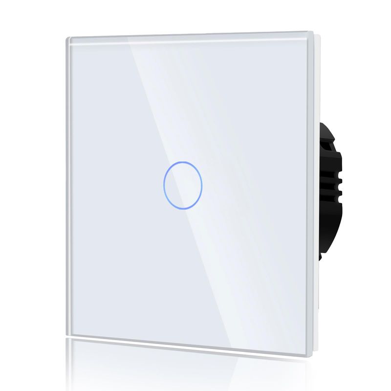 BSEED Touch Light Switch with Glass Panel, Single Light Switch,Modern ...
