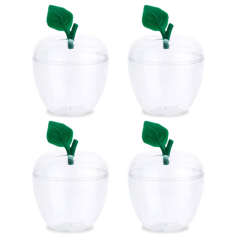 Large Clear Apple Container 4 Pack,Plastic Apple Boxes Filling ...