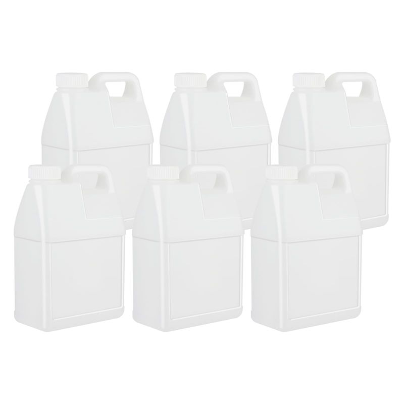 BPFY 6 Pack 64 oz Clear Plastic Jugs with Lids, Water Jug Storage ...