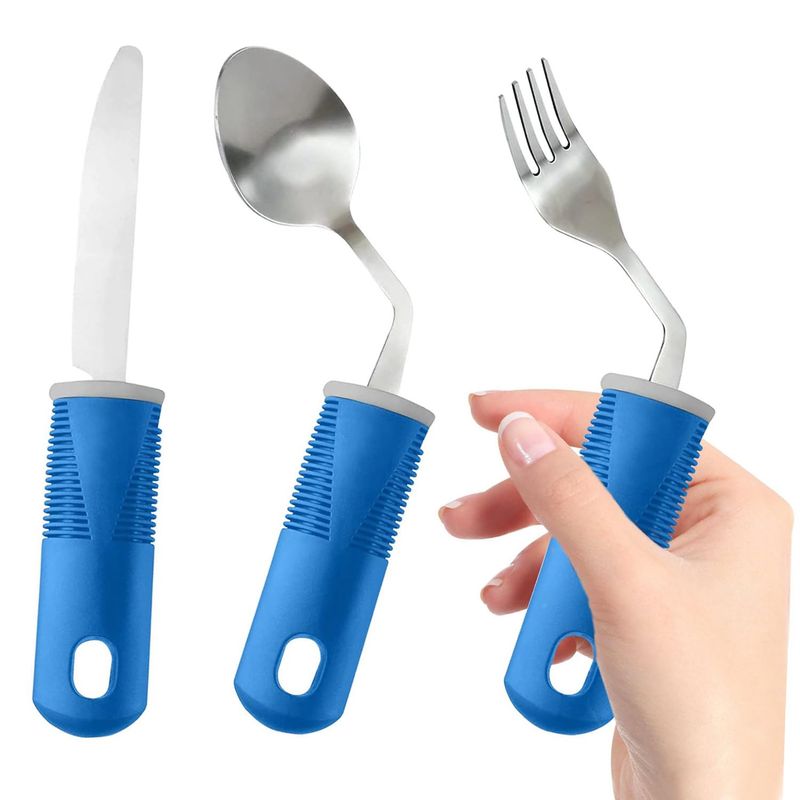 Adaptive Utensils (3-Piece) - Bendable Adaptive Utensils Weighted ...