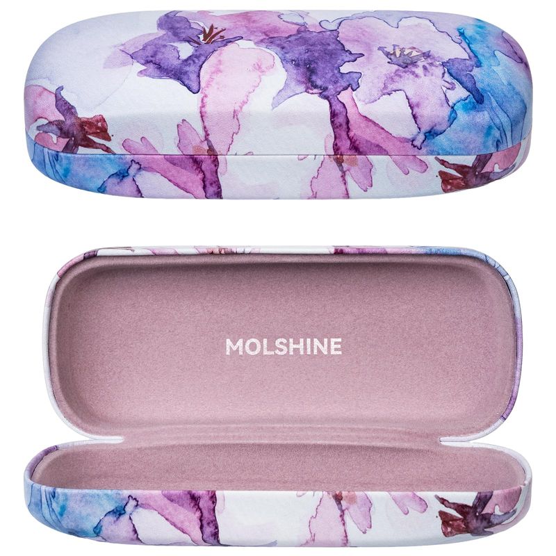 molshine Hard Shell Sunglasses Case,Portable Large Eyeglasses Case with ...