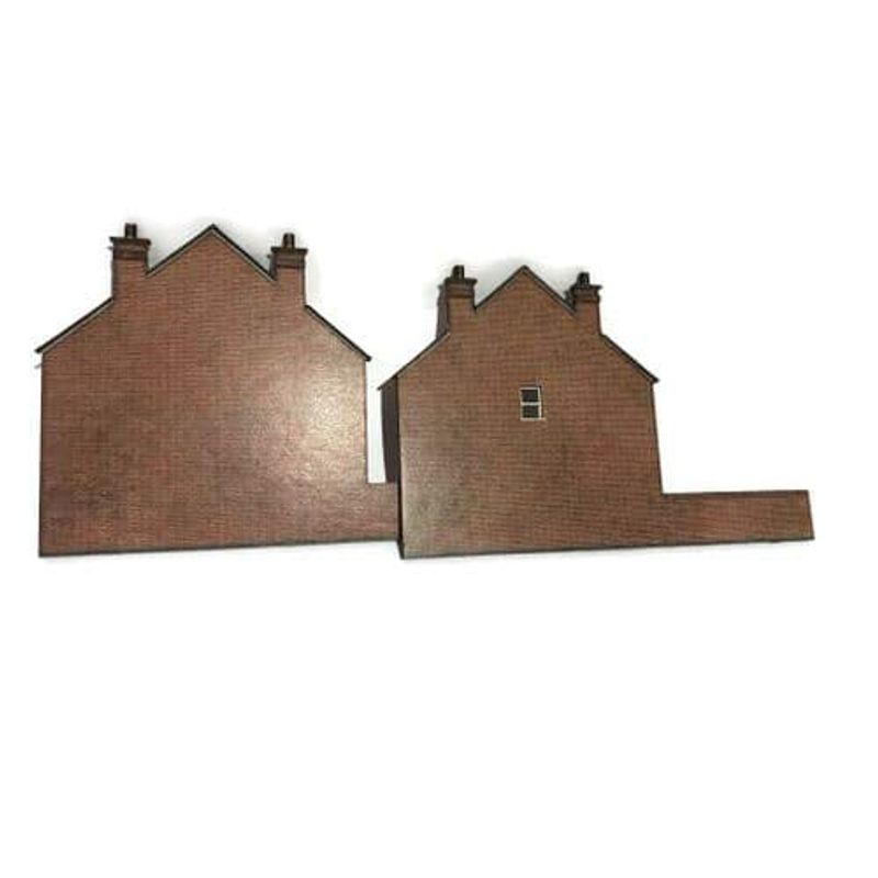 Scale Model Scenery KX044-OO Ultra-Low Relief Terraced House End Wall ...
