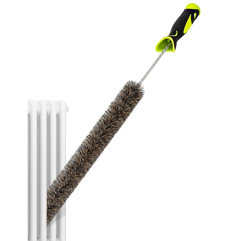 Radiator Cleaner Brush Thin Long 81cm Boar Bristles, Radiator Duster Brush Long Thin Bendable ...