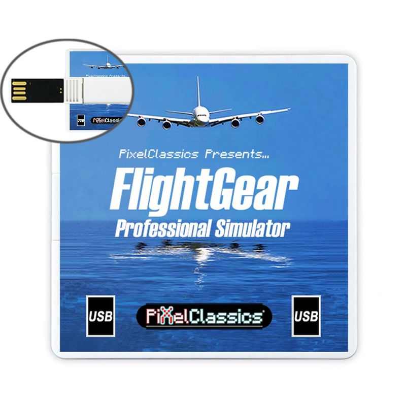 FlightGear Flight Simulator 2023 X on USB | Flight Sim Plane ...