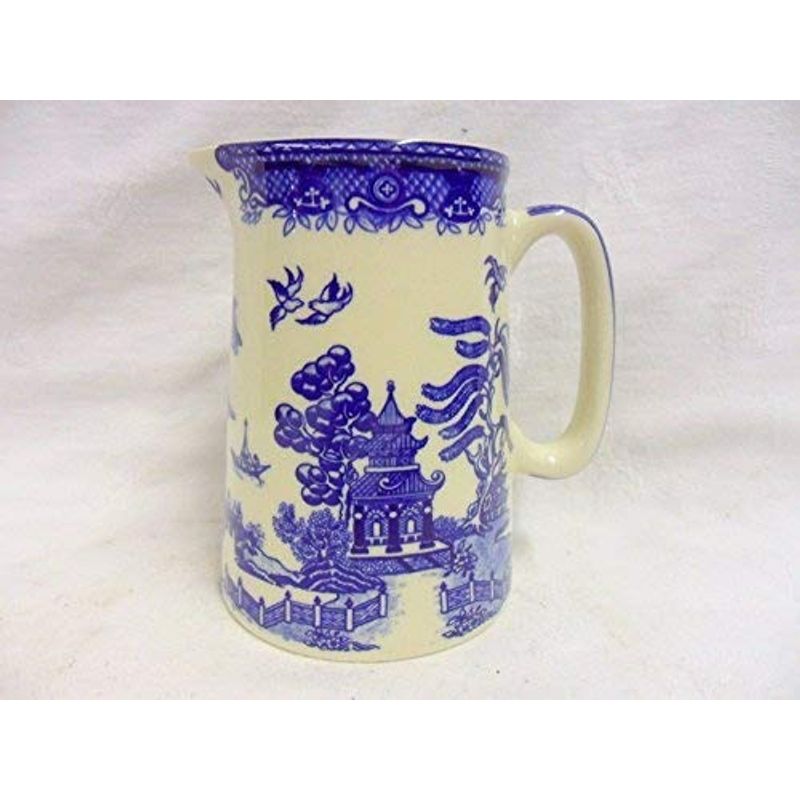 Blue willow half pint jug made by Heron Cross Pottery - Online ...