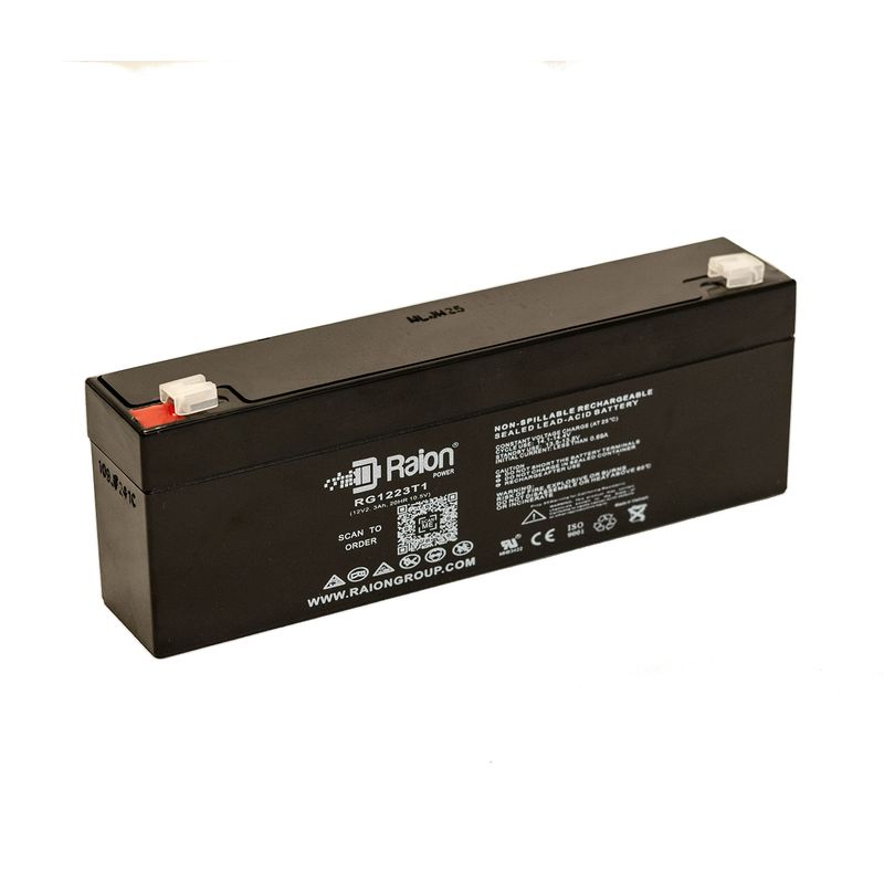 Raion Power 12V 2.3Ah Replacement AGM Battery for Alaris Medical 500 ...