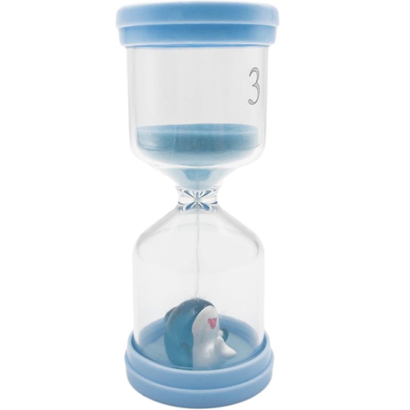 Sand Timer for Kids, Tixlux 3-Minute Hourglass Timer with Blue Sand ...