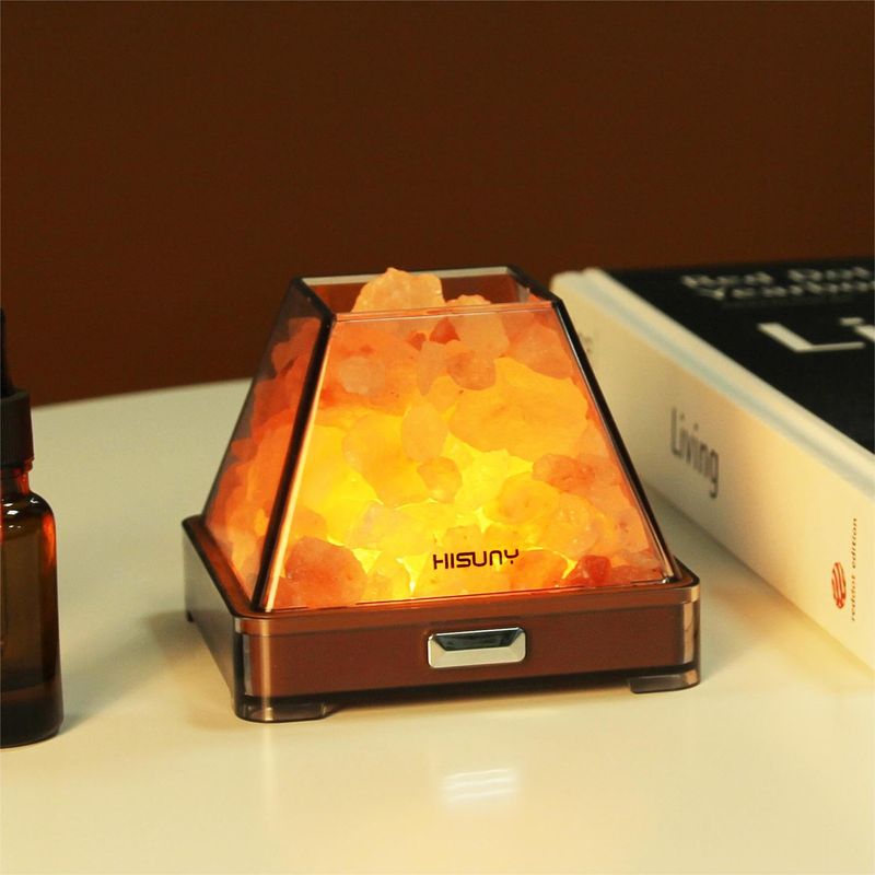 HISUNY Touch Himalayan Salt Lamp with Dimmer Switch -Himalayan Crystal ...