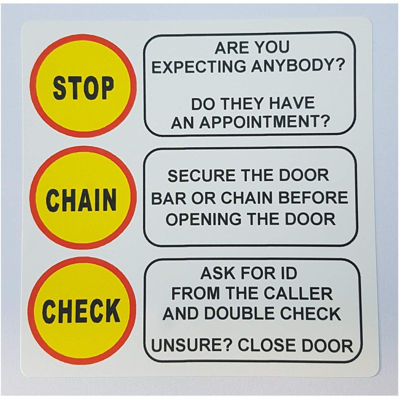 Platinum Place 1 x Stop Chain Check-Full Colour-EXTERNAL-Door,Home ...
